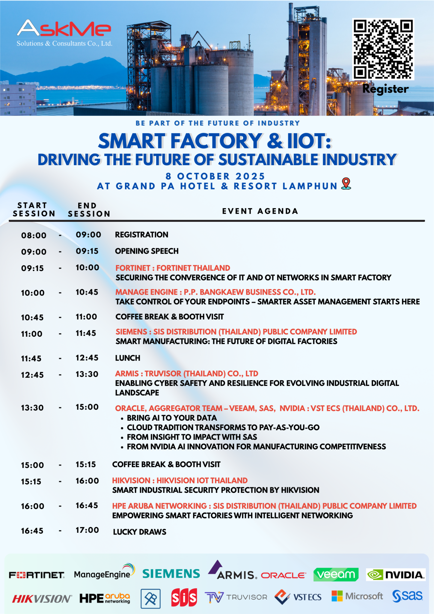 Smart Factory & IIoT Seminar 2025 สัมมนาโรงงานอัจฉริยะ ลำพูน